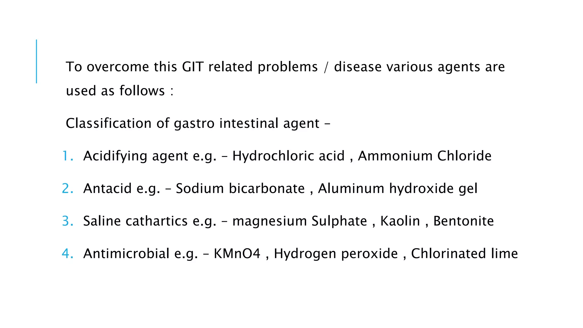 GASTRO INTESTINAL AGENT (ACIDIFYING AGENT) | PPTX