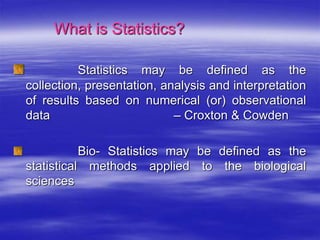 statistics in nursing | PPT