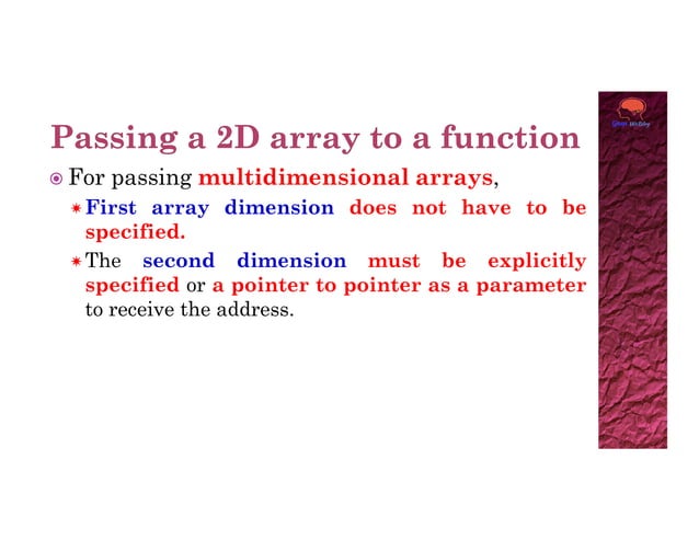 13. Pointer and 2D array | PPT | Free Download