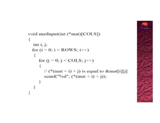 13. Pointer and 2D array | PPT