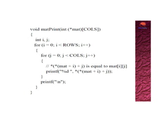 13. Pointer and 2D array | PPT