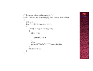 13. Pointer and 2D array | PDF