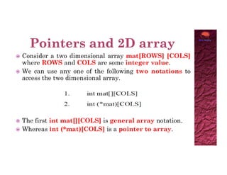 13. Pointer and 2D array | PPT