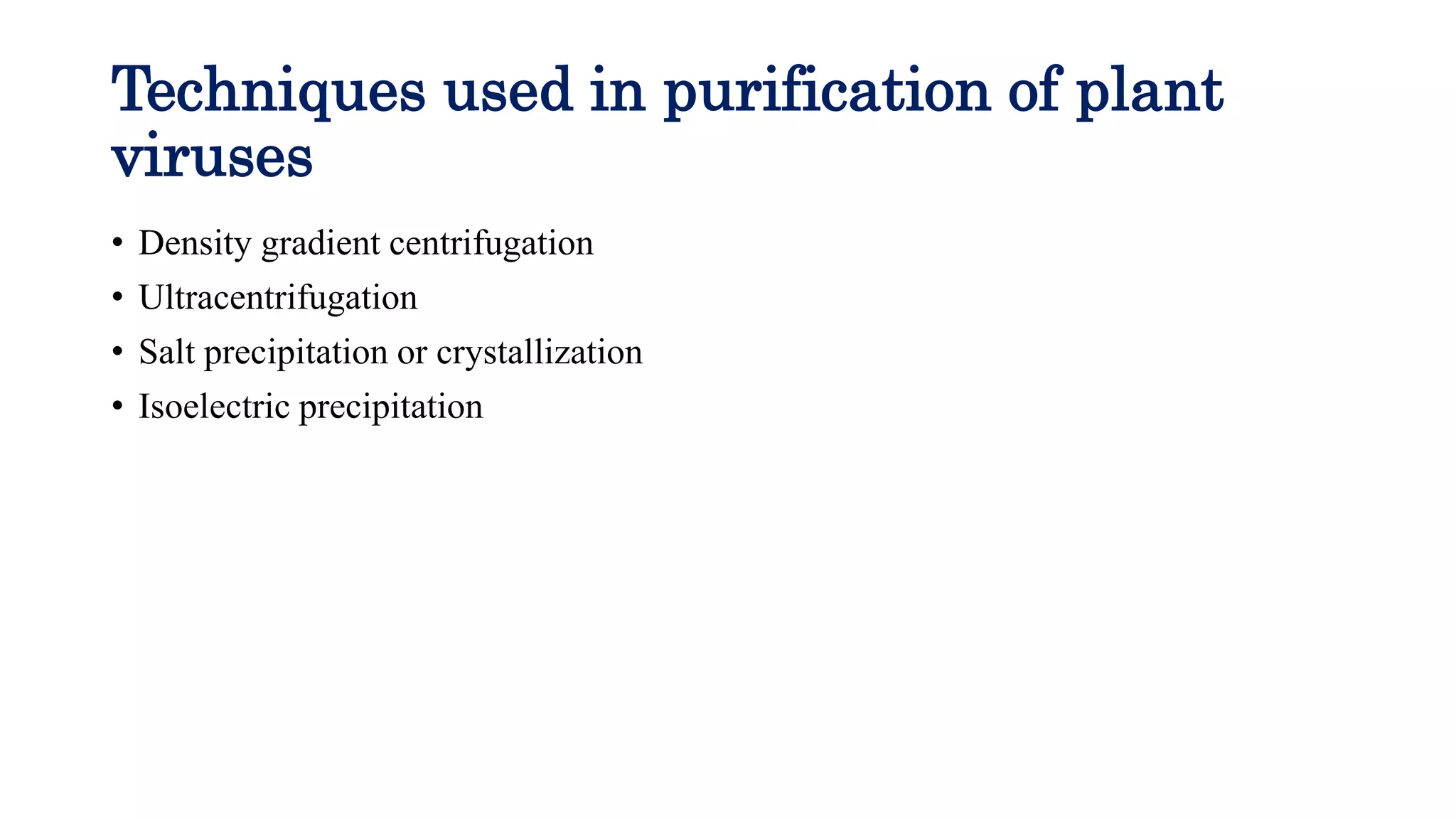Isolation and purification of plant viruses | PDF