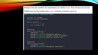 13. memahami interface di java (dan contohnya) | PPT