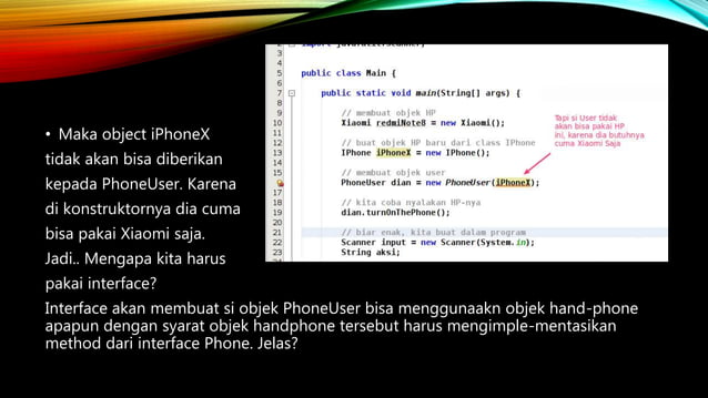 13. memahami interface di java (dan contohnya) | PPT