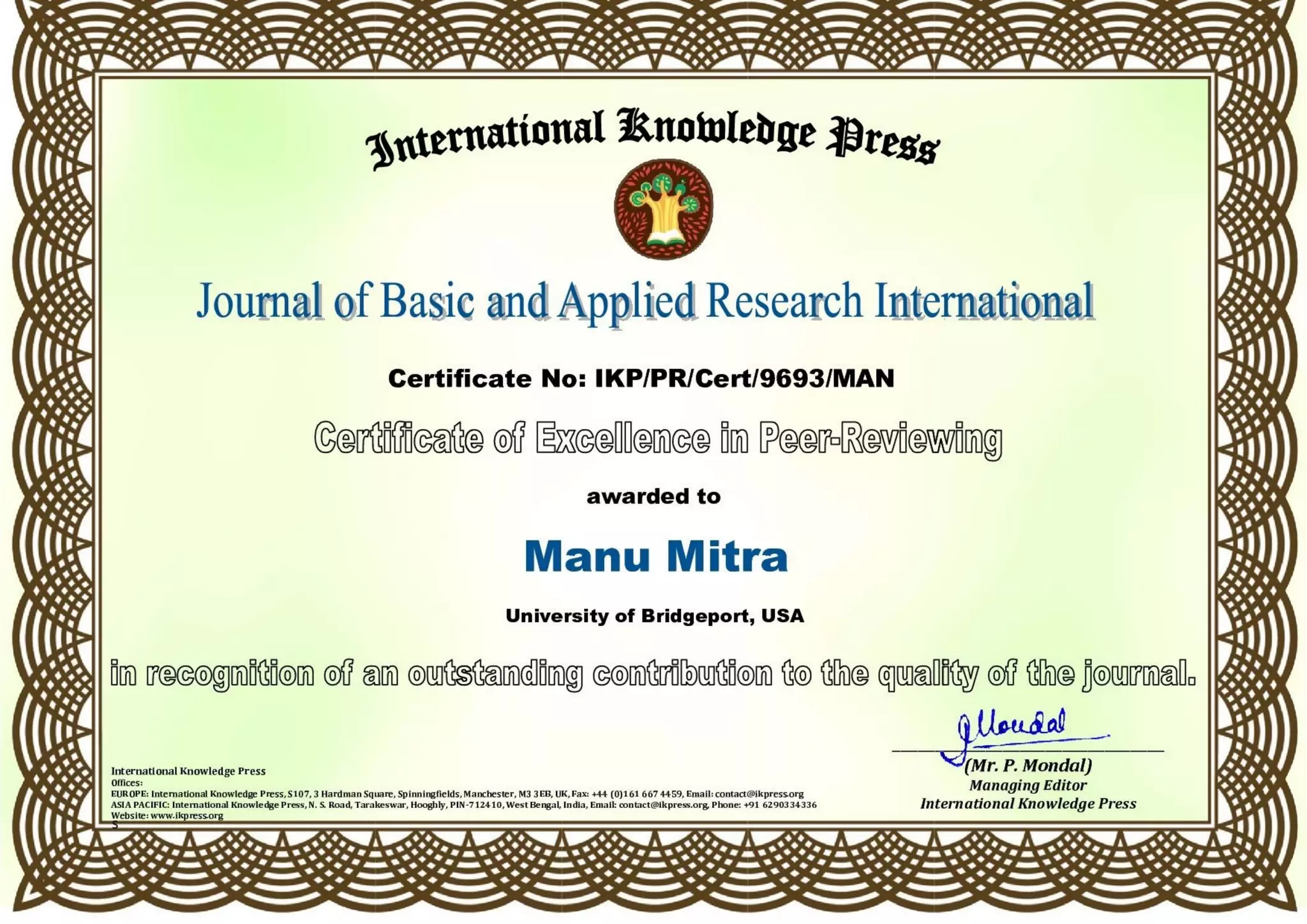 13. reviewer certificate jobari3 | PDF