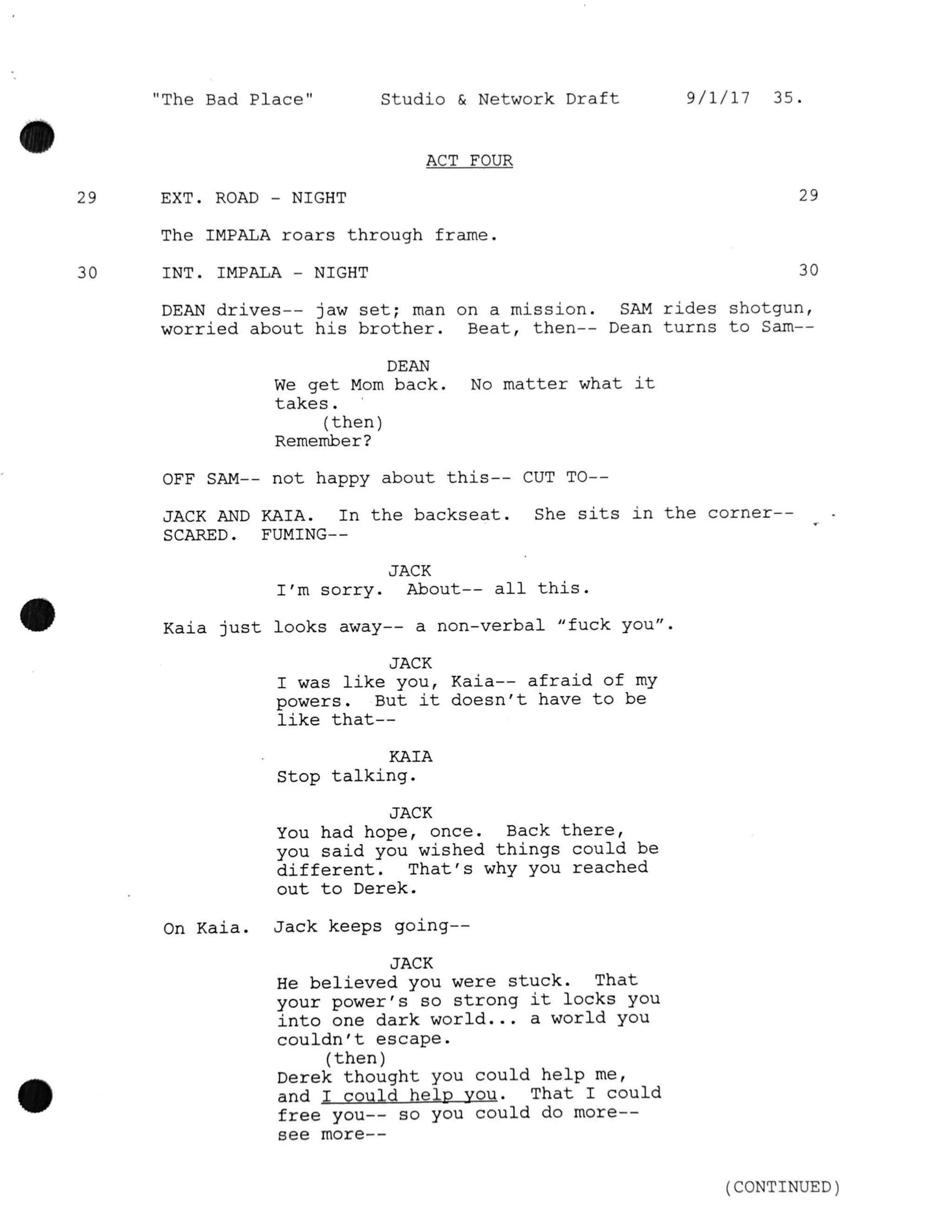 13.09 The Bad Place script | PDF