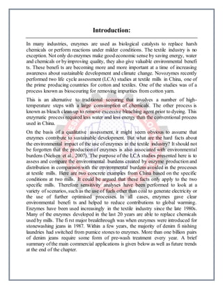Enzyme biotechnology for sustainable textiles | DOCX