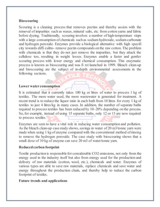 Enzyme biotechnology for sustainable textiles | DOCX