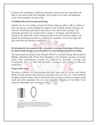 Enzyme biotechnology for sustainable textiles | DOCX