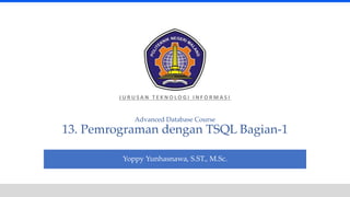 Pemrograman dengan Transact SQL Bagian-1 | PDF