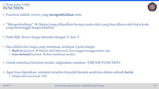 Pemrograman dengan Transact SQL Bagian-1 | PDF