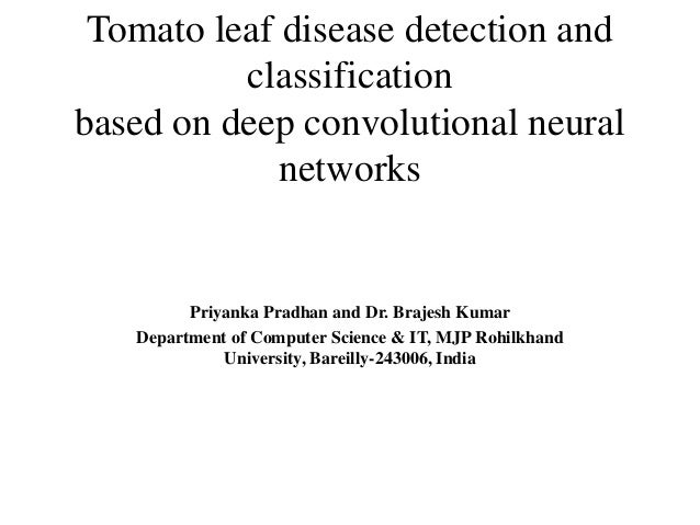 Tomato Disease Detection Using Deep Learning Convolutional Neural