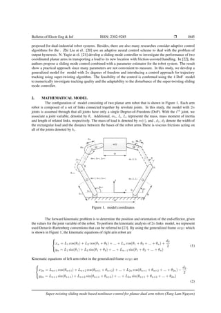 Super-twisting sliding mode based nonlinear control for planar dual arm robots | PDF