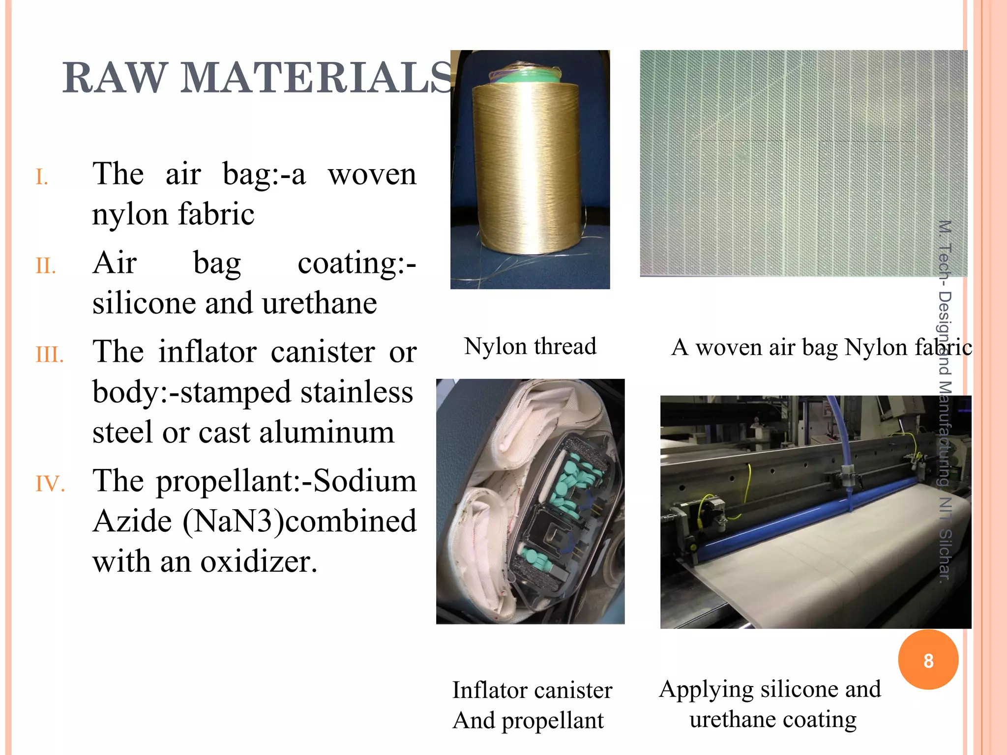 Working of safety airbags and their manufacturing | PPT