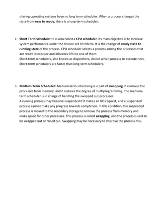 CSI-503 - 13. Scheduler and Dispatcher | PDF