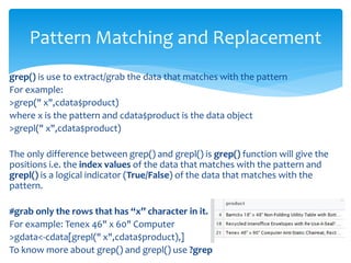 Transpose and manipulate character strings | PPT