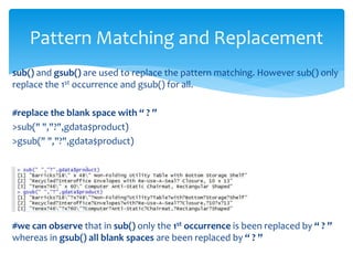 Transpose and manipulate character strings | PPT