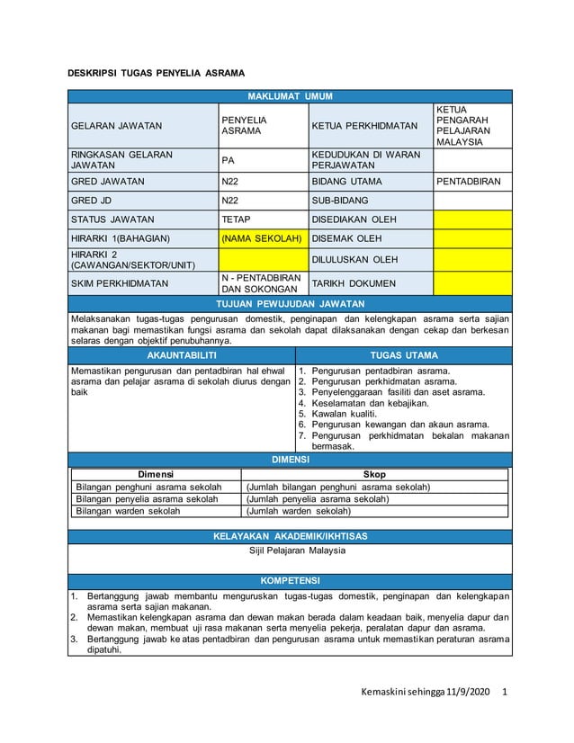 13.1 jd-penyelia-asrama-n22 | PDF