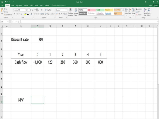 13. NPV rule, cash flow calculations, discount rates in Capital ...