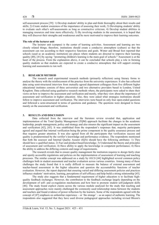 Assessment and verification: A higher education perspective | PDF