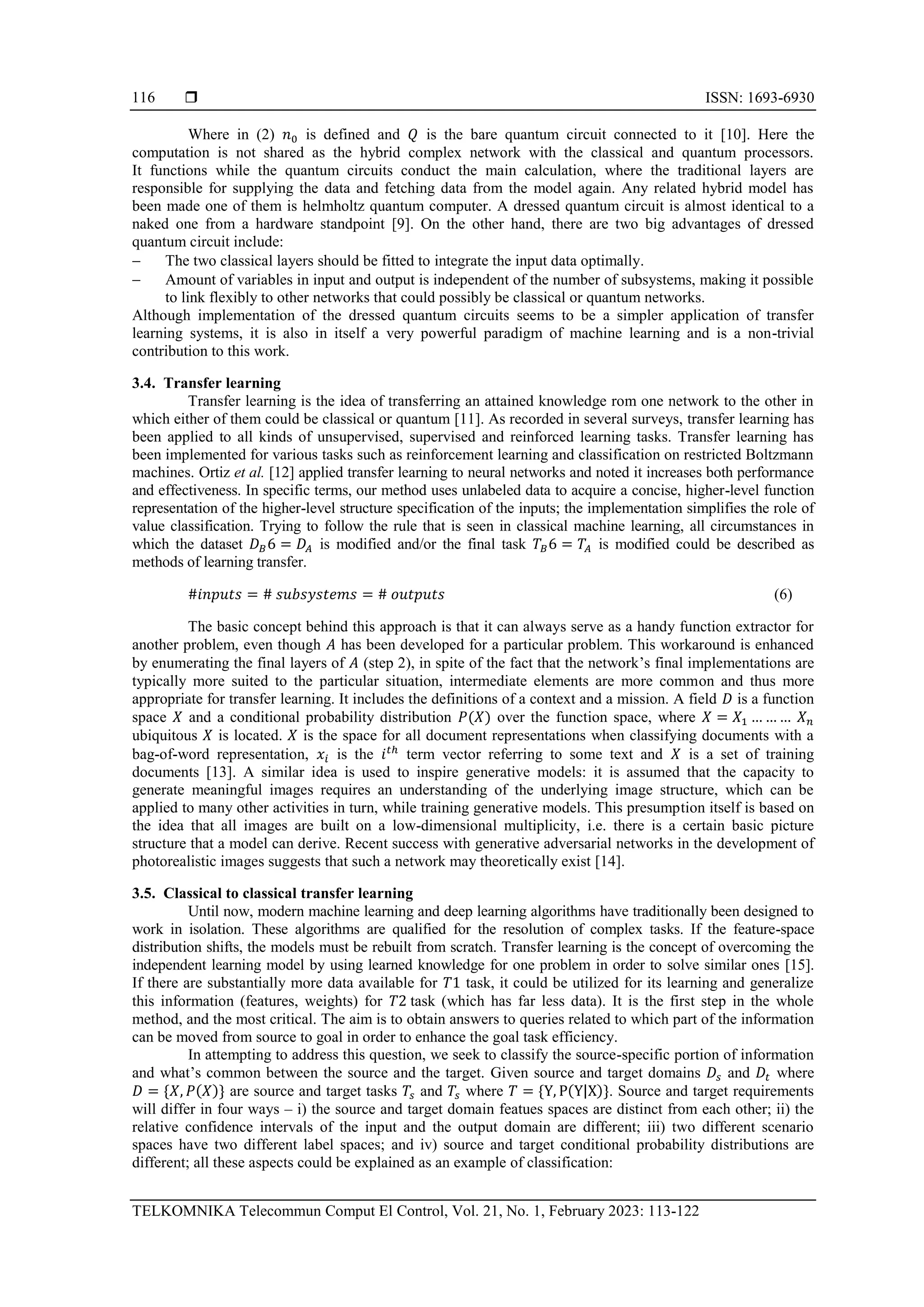 Quantum transfer learning for image classification | PDF