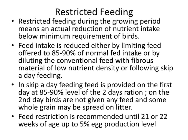 13.Phase feeding and feeding systems.pptx | Birds | Pets
