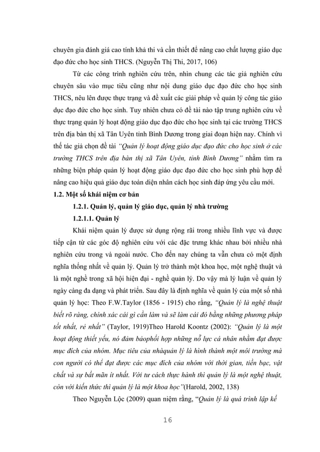 LUẬN VĂN THẠC SĨ: QUẢN LÝ HOẠT ĐỘNG GIÁO DỤC ĐẠO ĐỨC CHO HỌC SINH Ở CÁC TRƯỜNG THCS | PDF
