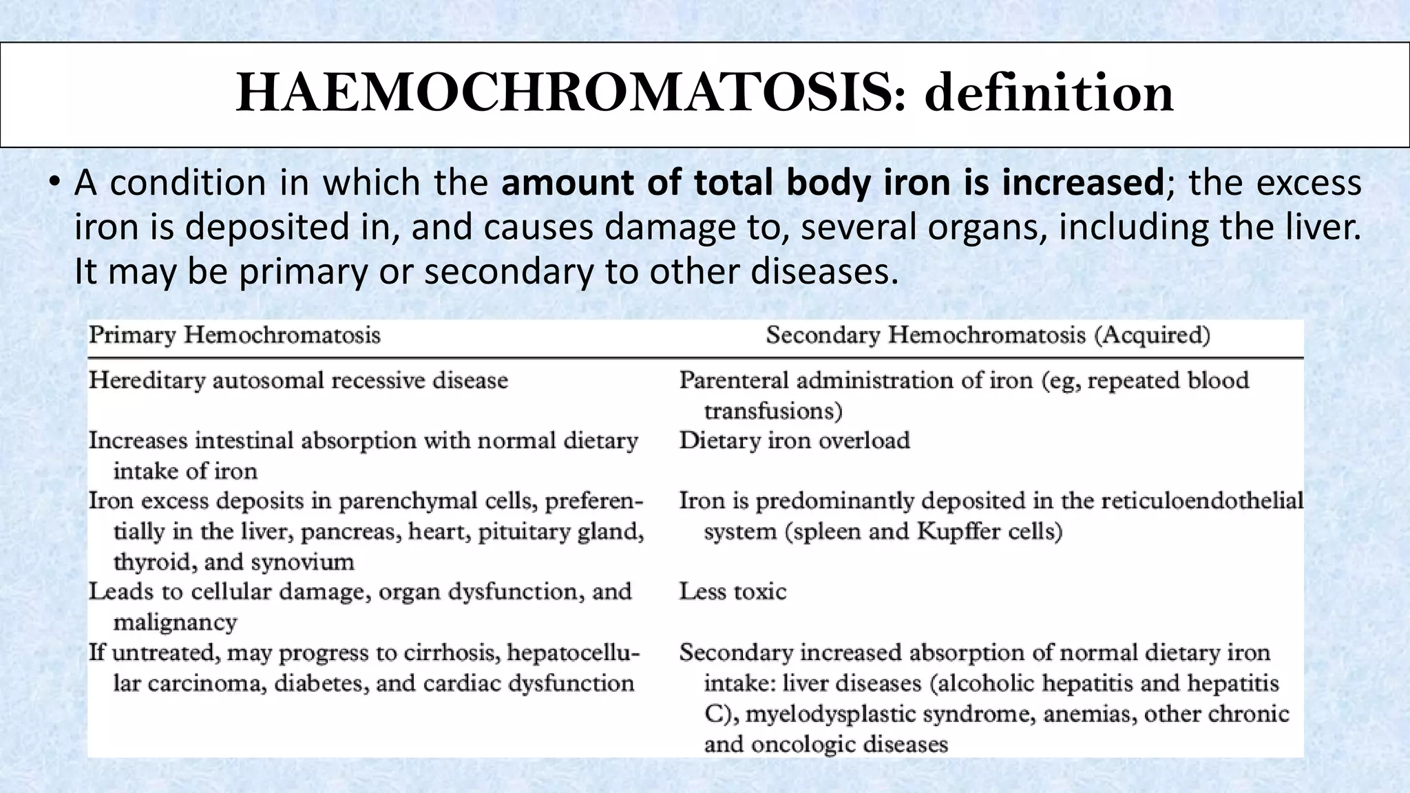 HEMOCHROMATOSIS | PDF