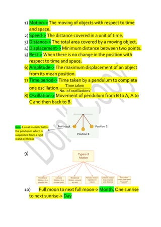 Class 7 Chapter 13 Science Motion and Time Notes (NCERT) | PDF
