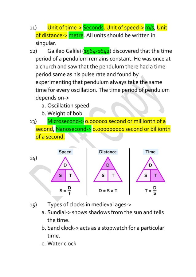 Class 7 Chapter 13 Science Motion and Time Notes (NCERT) | PDF