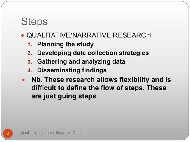 13. steps of qualitative research.ppt | Educational Assessment | Education