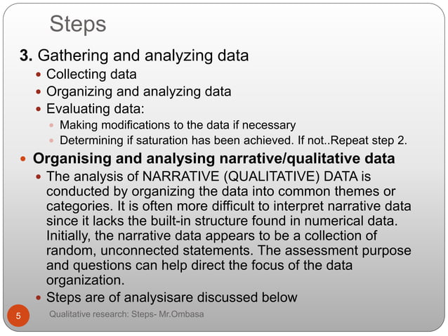 13. steps of qualitative research.ppt | Educational Assessment | Education