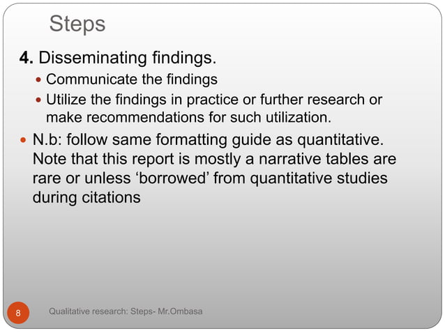 13. steps of qualitative research.ppt | Educational Assessment | Education