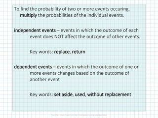 13.2 Independent & Dependent Events | PPT
