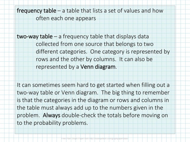 13.3 Venn Diagrams & Two-Way Tables | PDF | Educational Assessment ...