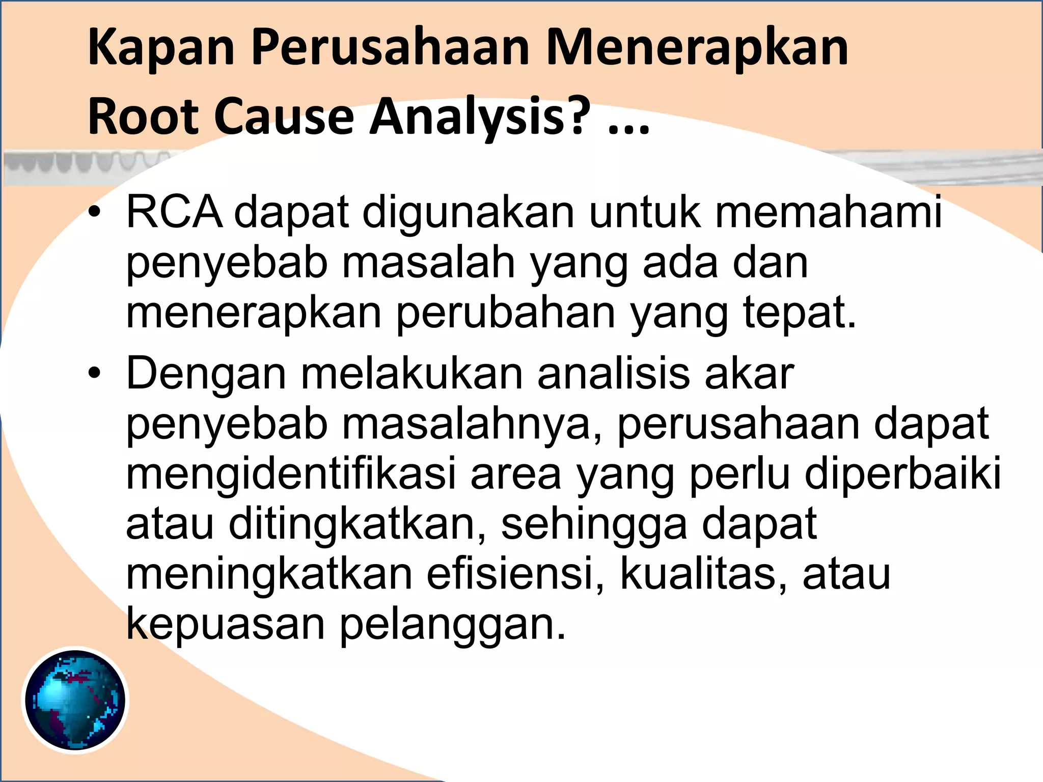 Root cause analysis (RCA) _"Training QC & QA" | PPTX