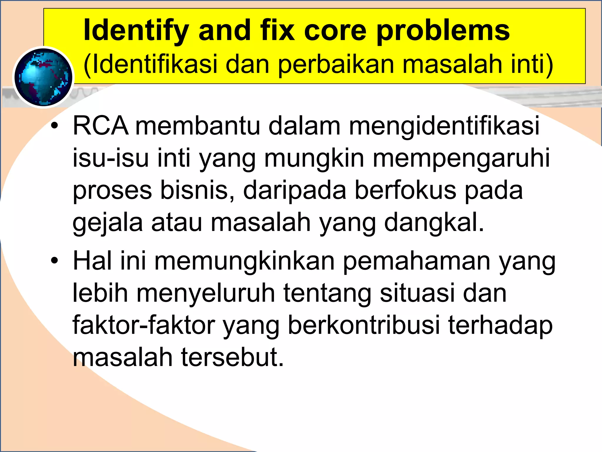 Root cause analysis (RCA) _"Training QC & QA" | PPTX