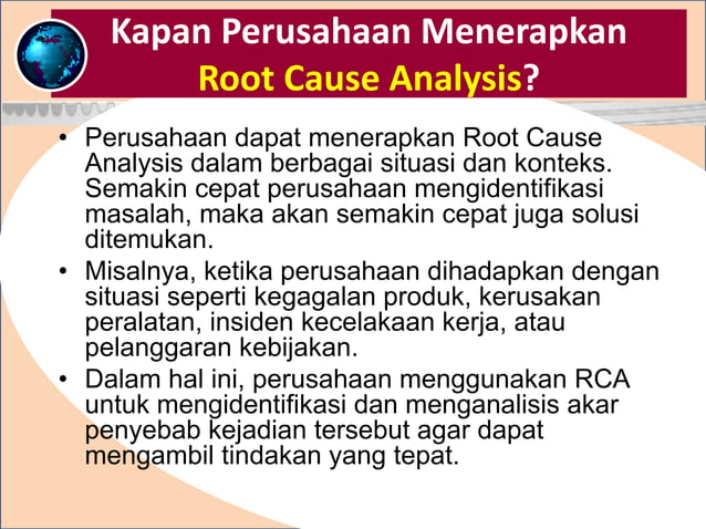 Root cause analysis (RCA) _"Training QC & QA" | PPTX