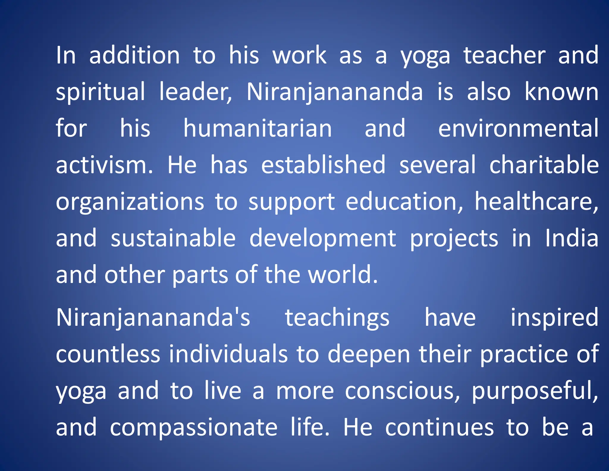 Swami Niranjanananda Saraswati life history and his teachings | PPTX