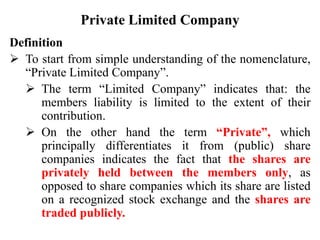13. Private Limited Company.pptx DR ELIAS M | PPTX