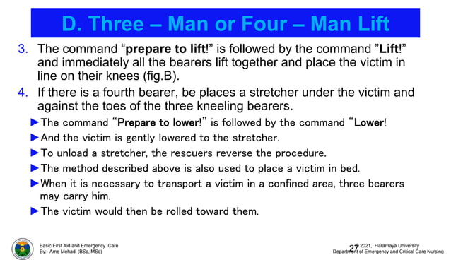Emergency Rescue & Transfer.pptx | First Aid | Injuries