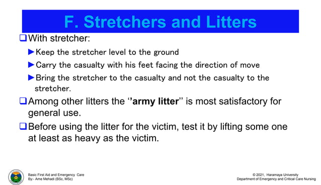 Emergency Rescue & Transfer.pptx | First Aid | Injuries
