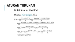13. Minggu ke 7a. Aturan-aturan dasar turunan.pptx