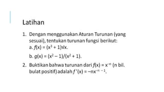 13. Minggu ke 7a. Aturan-aturan dasar turunan.pptx