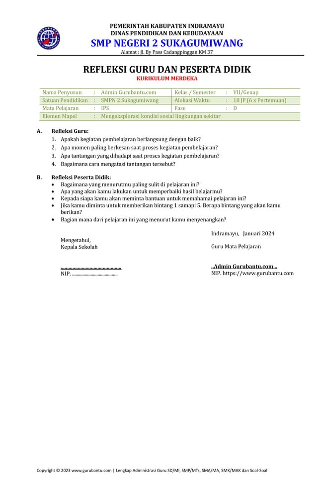 13. Modul Ajar IPS Sem 2 - Tema 4.docx kelas 7 kurikulum merdeka | DOCX
