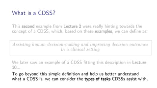 Principles of Health Informatics: Clinical decision support systems | PDF