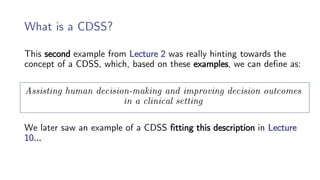 Principles of Health Informatics: Clinical decision support systems | PDF