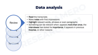 Research 101: Qualitative Data Analysis. | PDF